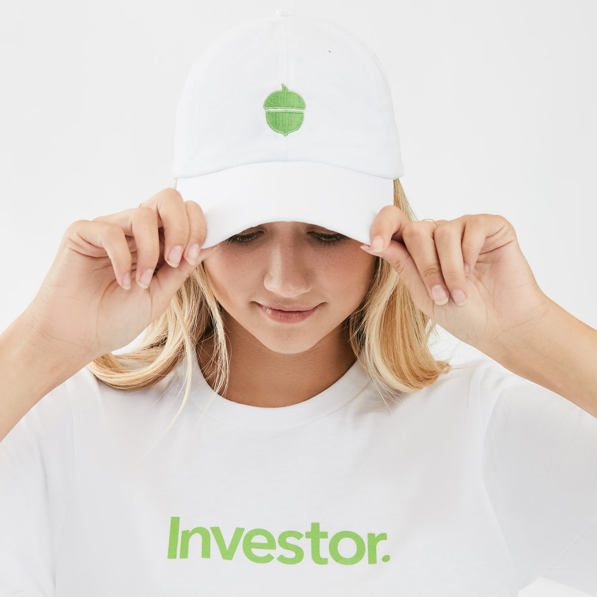 Logo Hat (White) – Acorns Merch
